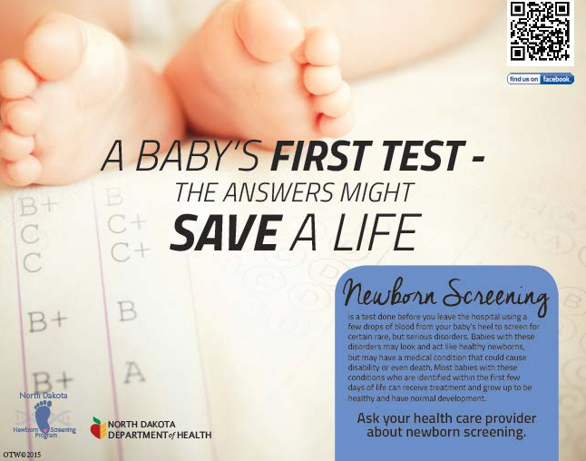 North Dakota Newborn Screeing (NBS) Advertisement: Baby's First Test ...
